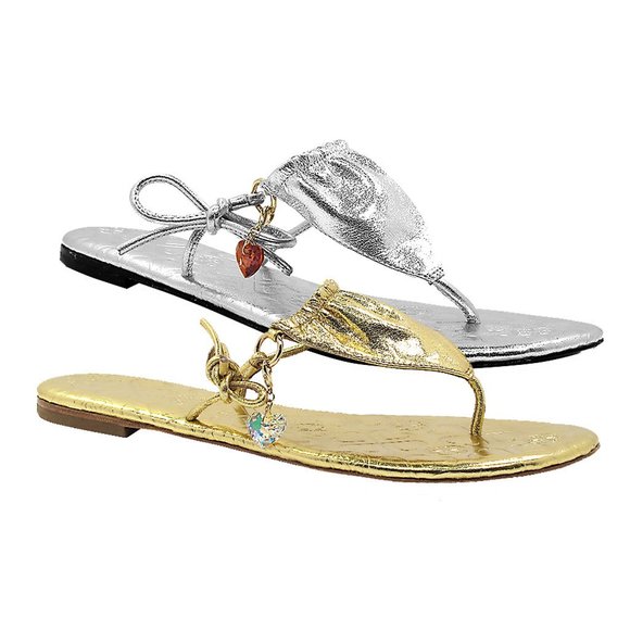 Shoes | Women Sicily Glory Bikini Thong Sandals Silver | Poshmark